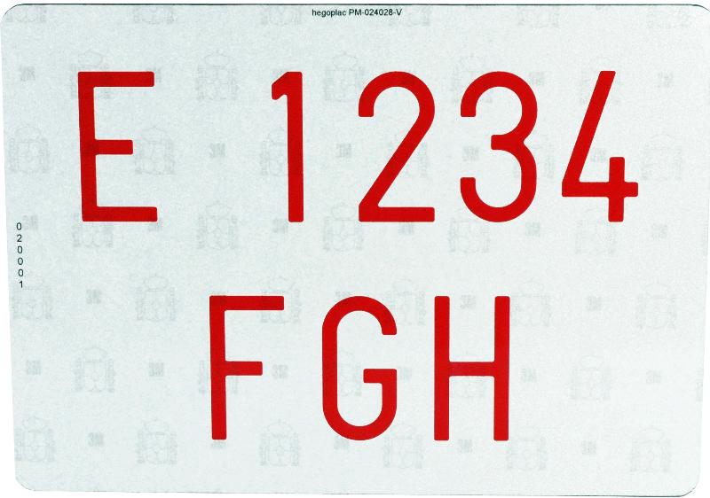 MATRÍCULAS ACRÍLICAS : MATRÍCULA ACRÍLICA QUAD VEHICULO ESPECIAL GRANDE ...